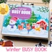 Winter Busy Book Printable, Preschool Learning Binder, Winter Kids ...