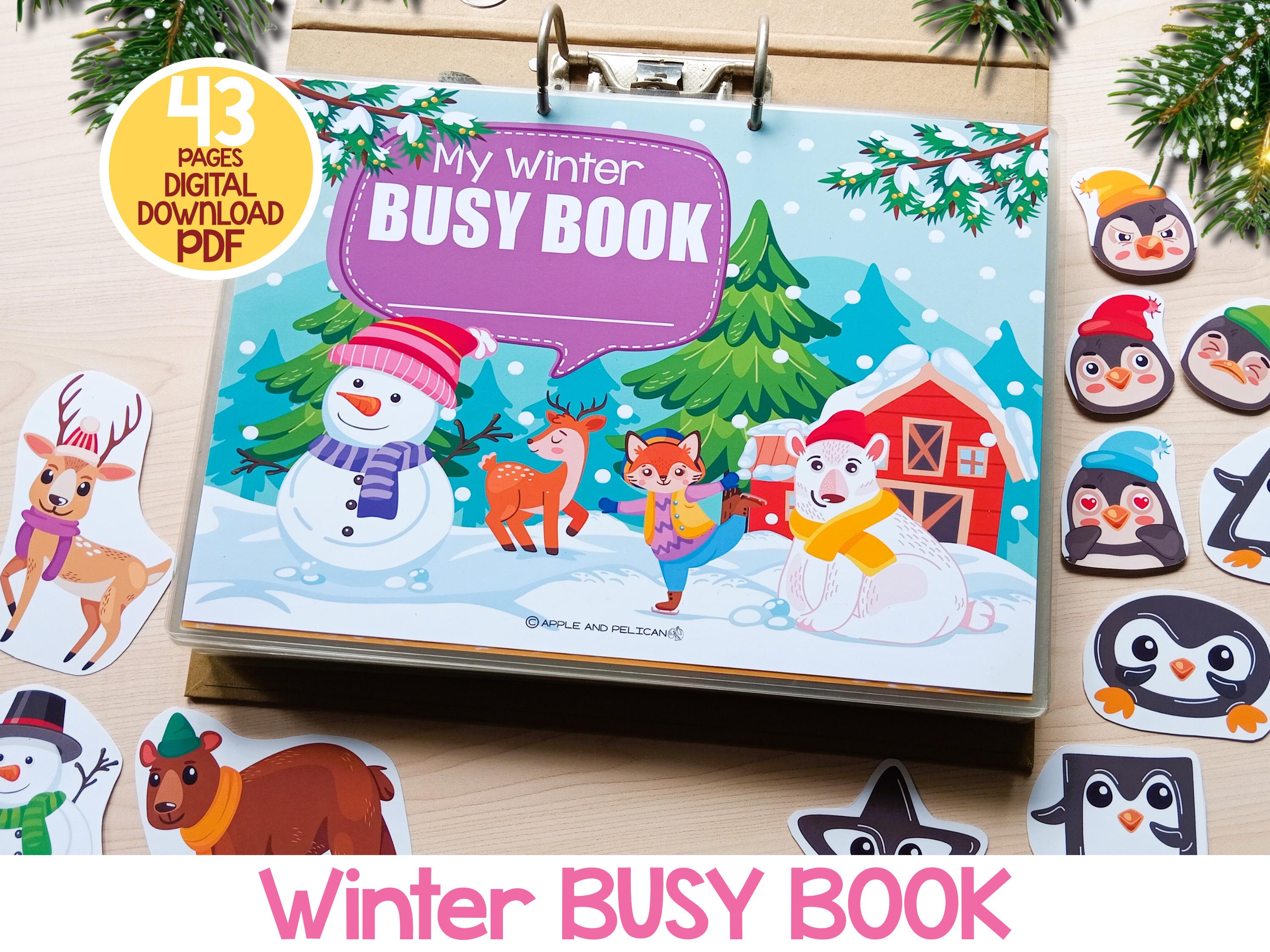 Winter Busy Book Printable, Preschool Learning Binder, Winter Kids ...