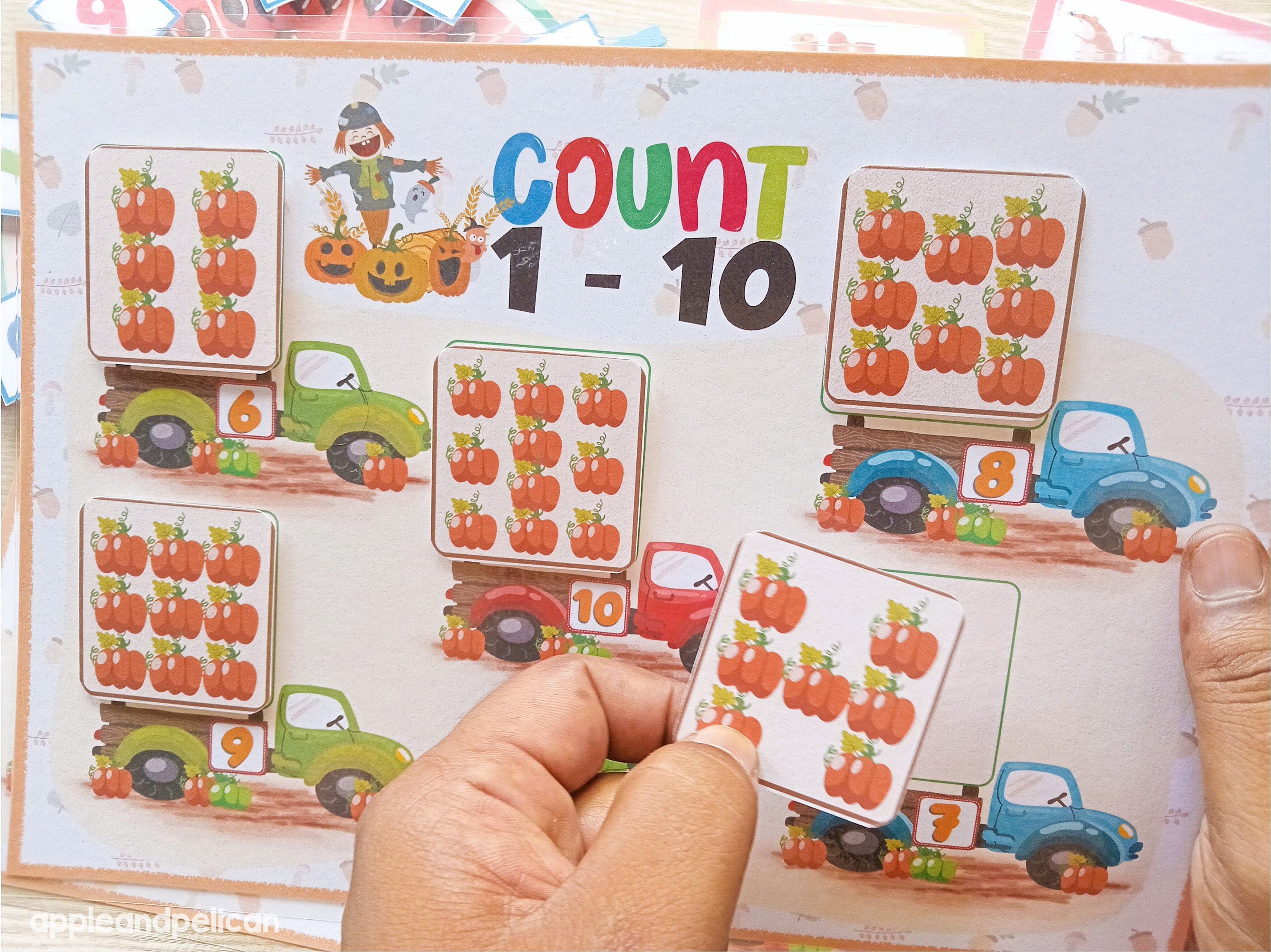 Number 1 to 10 Count and Match Montessori Toddler Math Activity ...