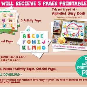 Alphabet Matching Activities, Toddler Letters Match Activity, Printable ...