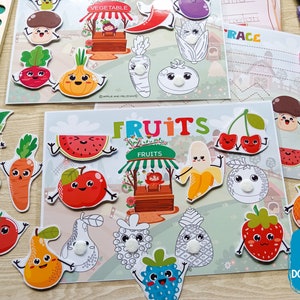Fruits and Vegetables Sorting Activity, Printable Matching Game for ...