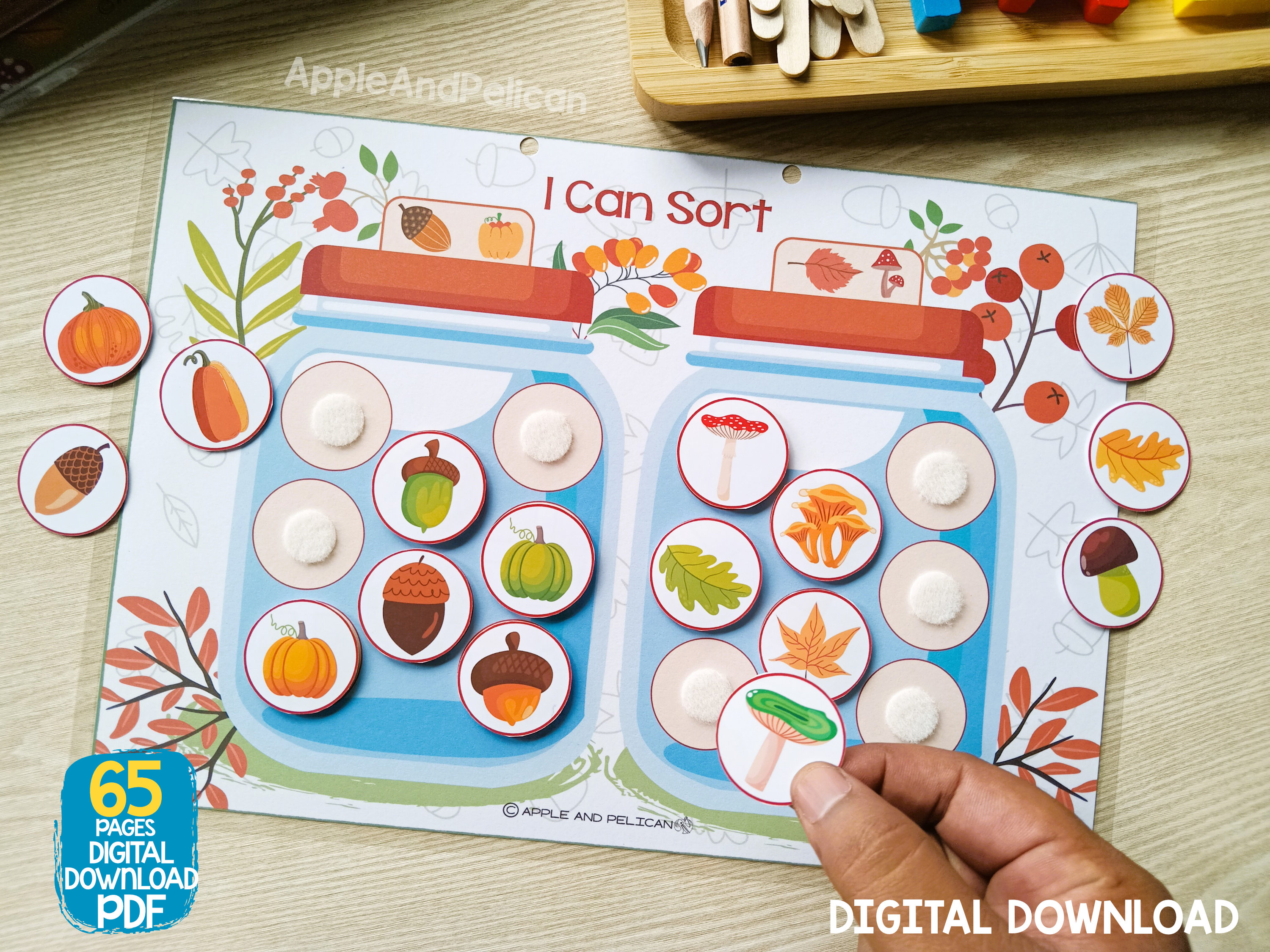 Fall Busy Book Printable, Autumn Busy Binder, Toddler Learning Binder ...