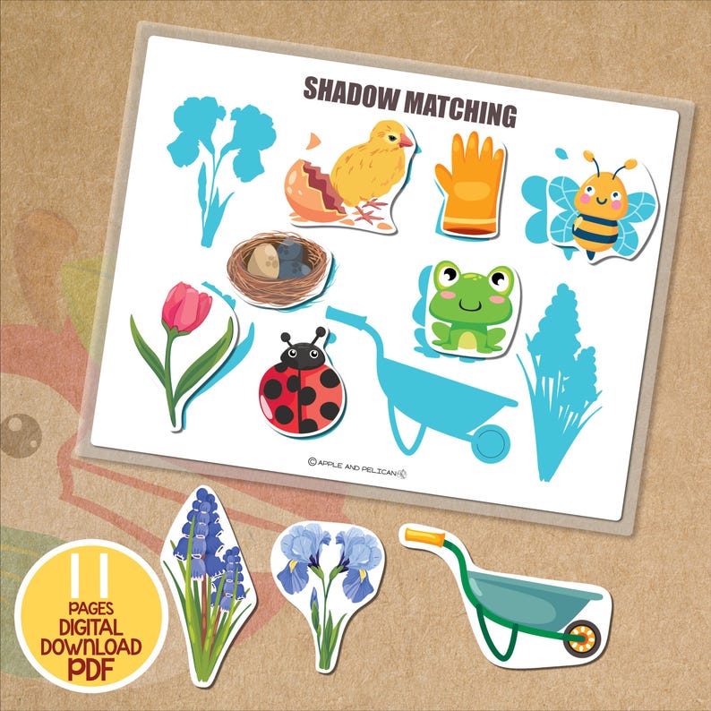 Spring Matching Activity, Busy Binder, Toddler Preschool Kindergarten ...