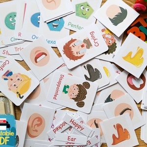 Kids Emotions Matching Activity, Toddler Emotions Worksheet, Feeling ...