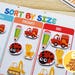 Size Sorting Activities, Sort by Size Binder, Toddler Busy Book ...