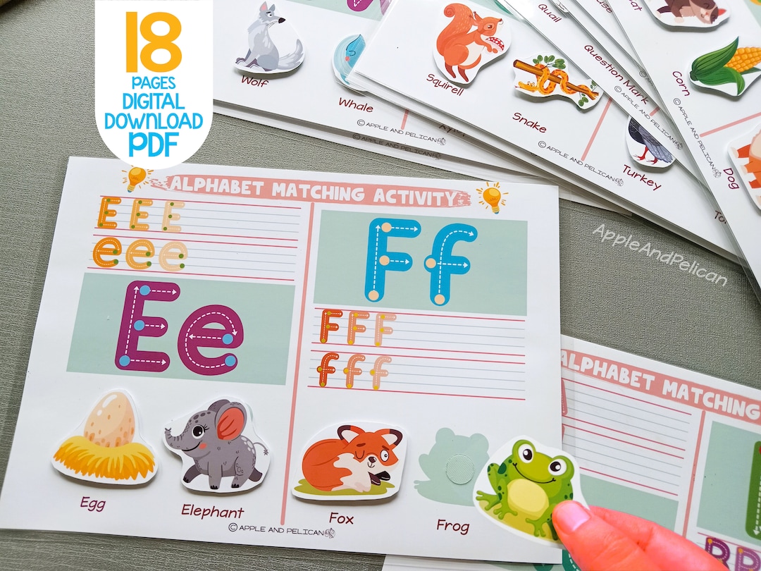 Alphabet ABC Activity, Letter Worksheet, Beginning Sounds Matching ...