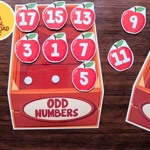 Math Activity Even and Odd Number Sorting, Apple Fall Activity ...