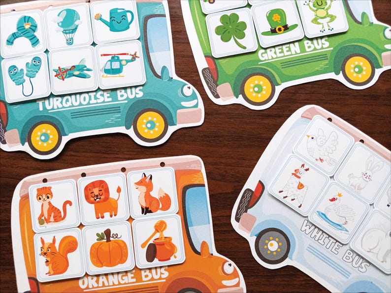 Color Sorting Activity for Kids, Color Matching Game, Toddler Color ...