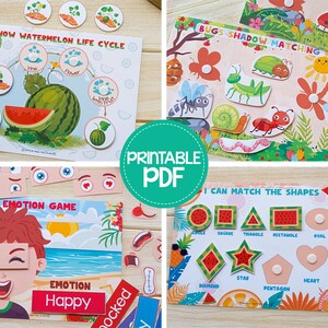 Summer Busy Book, Toddler Busy Book Printable, Preschool Activity ...