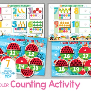 Toddler Counting Activity, Printable Counting Worksheets Learn to Count ...
