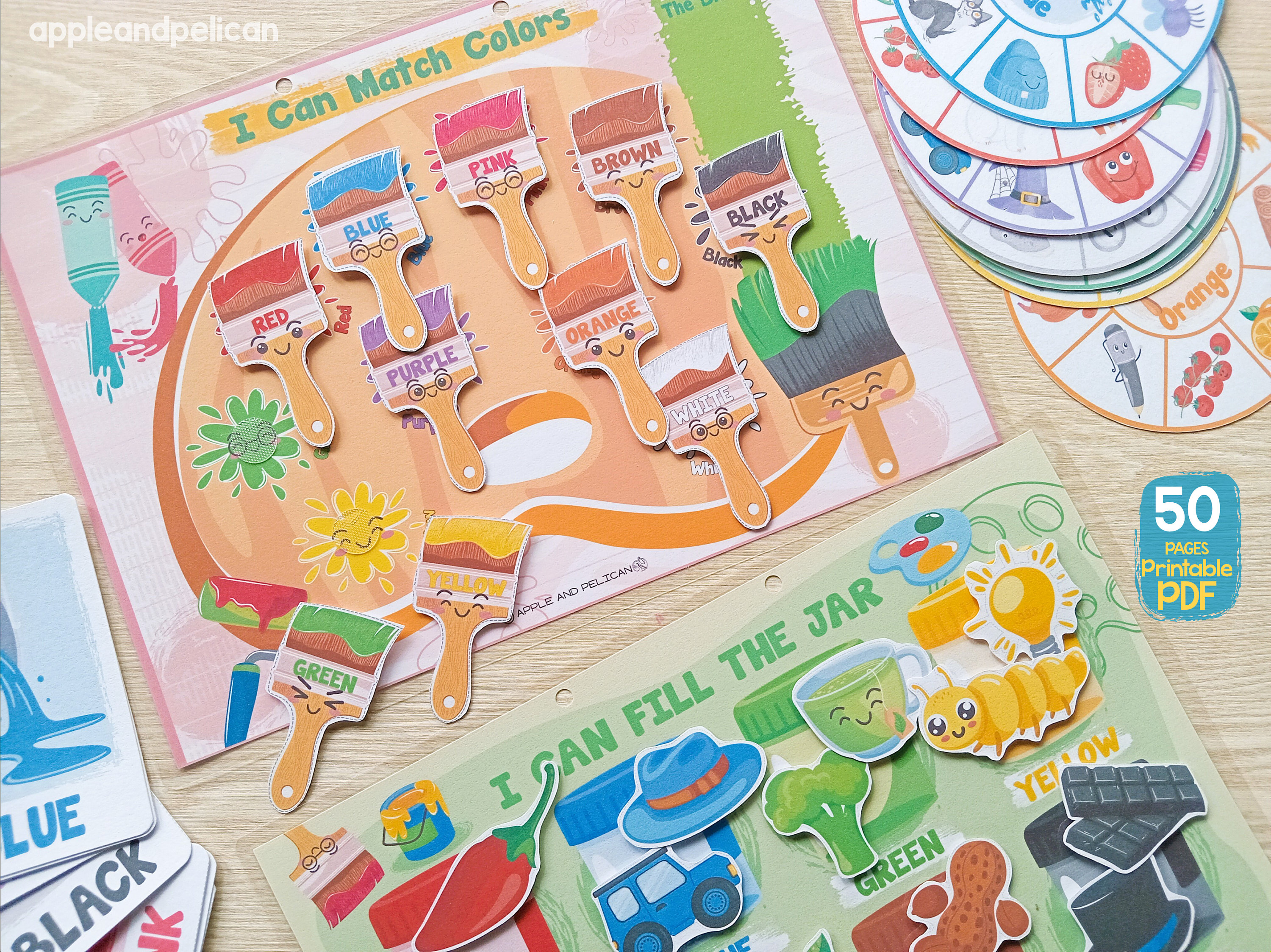 Color Sorting Busy Book Personalized Toddler Learning Binder Printable ...