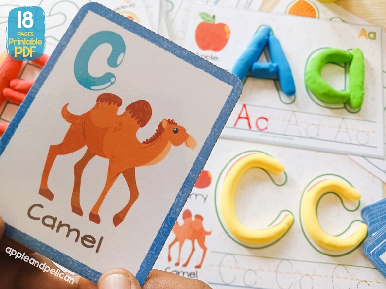 Alphabet Playdough Mats Printable Preschool Play Doh Activity, Pre-k ...