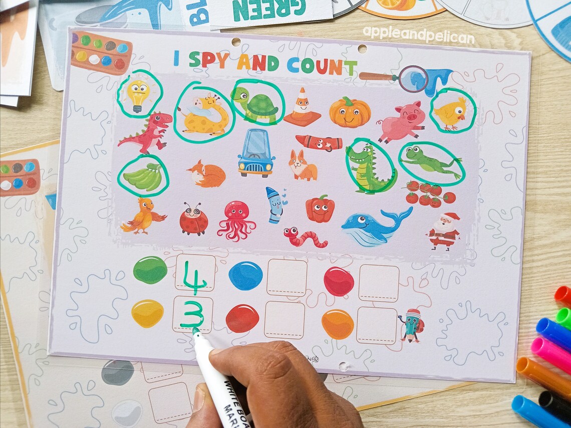 Color Sorting Busy Book Personalized Toddler Busy Binder - Etsy