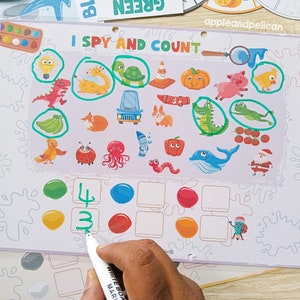 Color Sorting Busy Book Personalized Toddler Busy Binder Printable ...