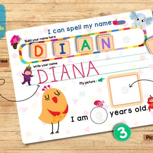Printable Name Activity for Toddler About Me Pre – K Activity Worksheet ...