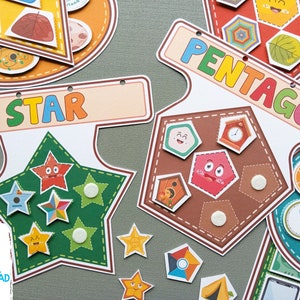 Shapes Matching Activities Shapes Sorting Game, Toddler Busy Book ...