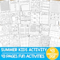 Summer Activity Bundle for Kids, Kids Summer Activity Bundle, Kids ...