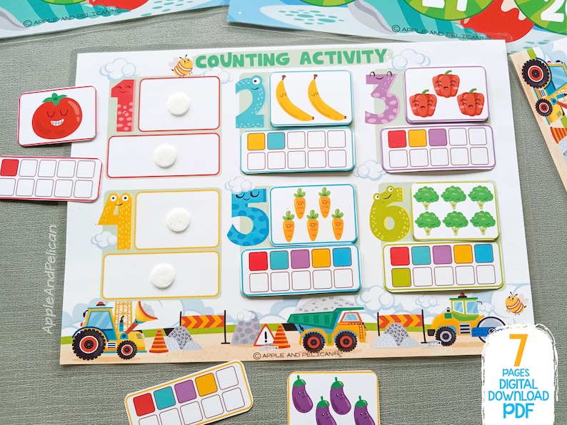 Toddler Counting Activity, Printable Counting Worksheets Learn to Count ...