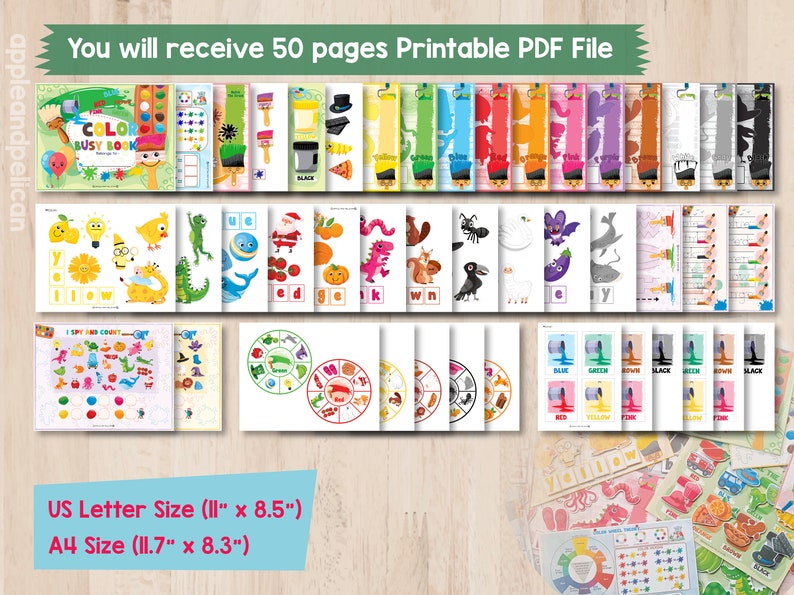 Color Sorting Busy Book Personalized Toddler Busy Binder - Etsy