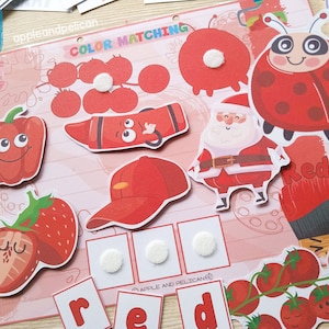 Color Sorting Busy Book Personalized Toddler Busy Binder Printable ...