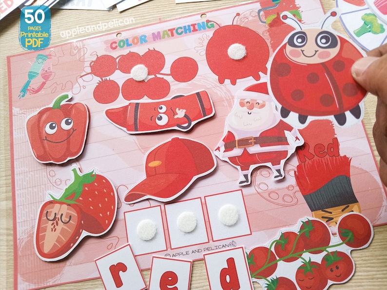 Color Sorting Busy Book Personalized Toddler Busy Binder Printable ...