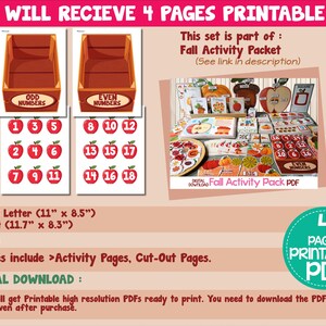 Math Activity Even and Odd Number Sorting, Apple Fall Activity ...