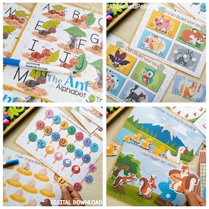 Toddler Busy Book Preschool Learning Binder Printable Toddler Quiet ...