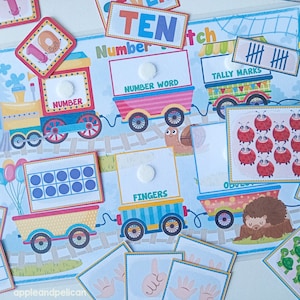 Numbers 1 to 10 Matching Activity for Toddler, Counting Activities ...