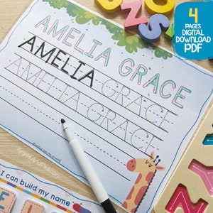 Personalized Name Tracing Practice, Name Spelling Activity Name ...