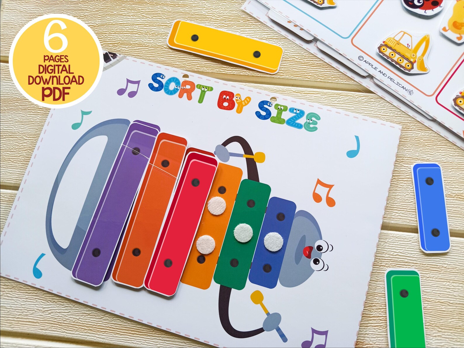 Size Sorting Activities, Sort by Size Binder, Toddler Busy Book ...