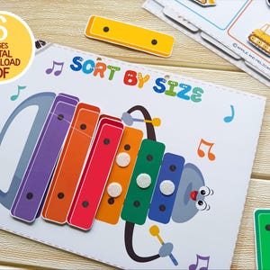 Size Sorting Activities, Sort by Size Binder, Toddler Busy Book ...