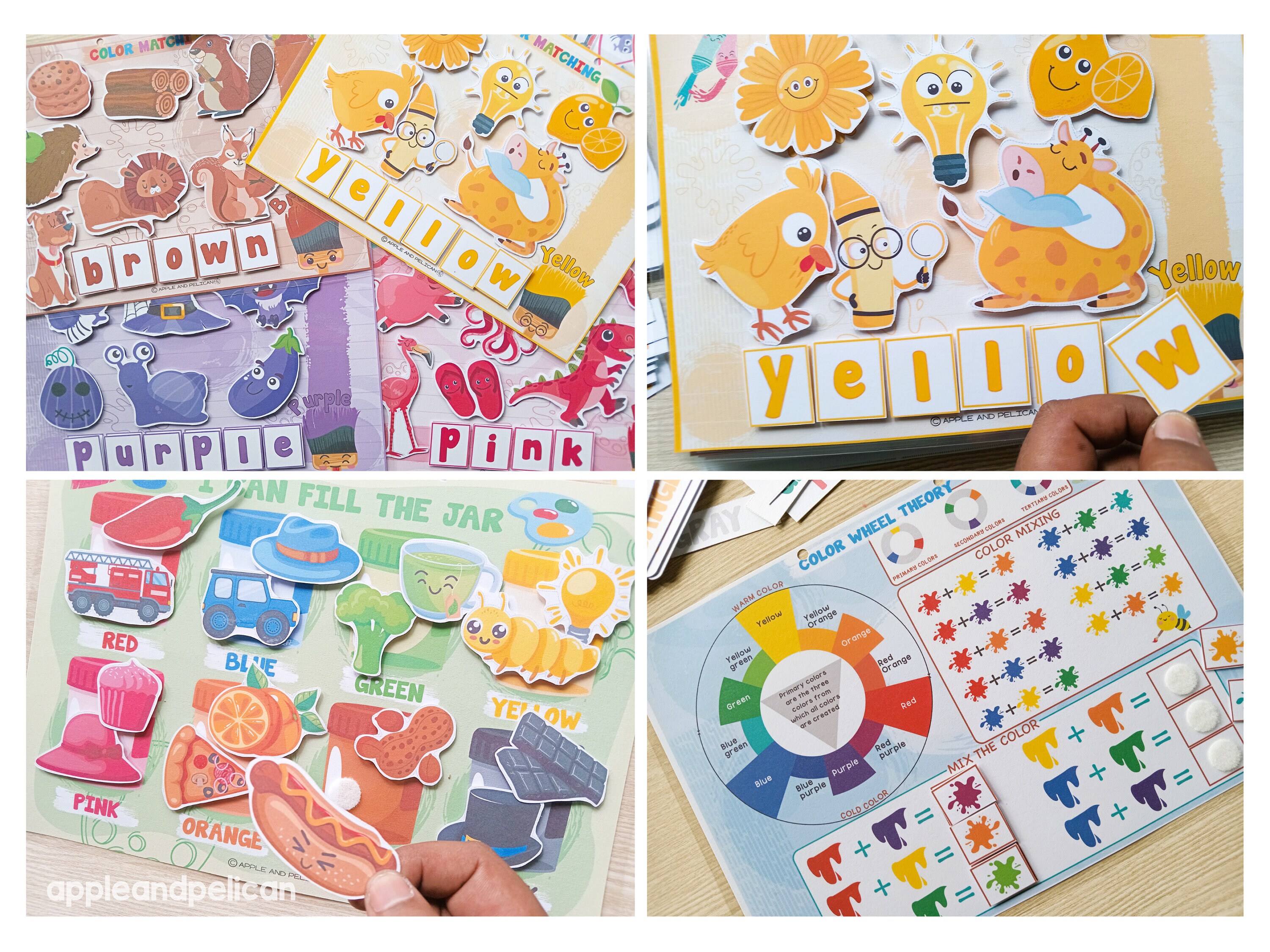 Color Sorting Busy Book Personalized Toddler Learning Binder Printable ...