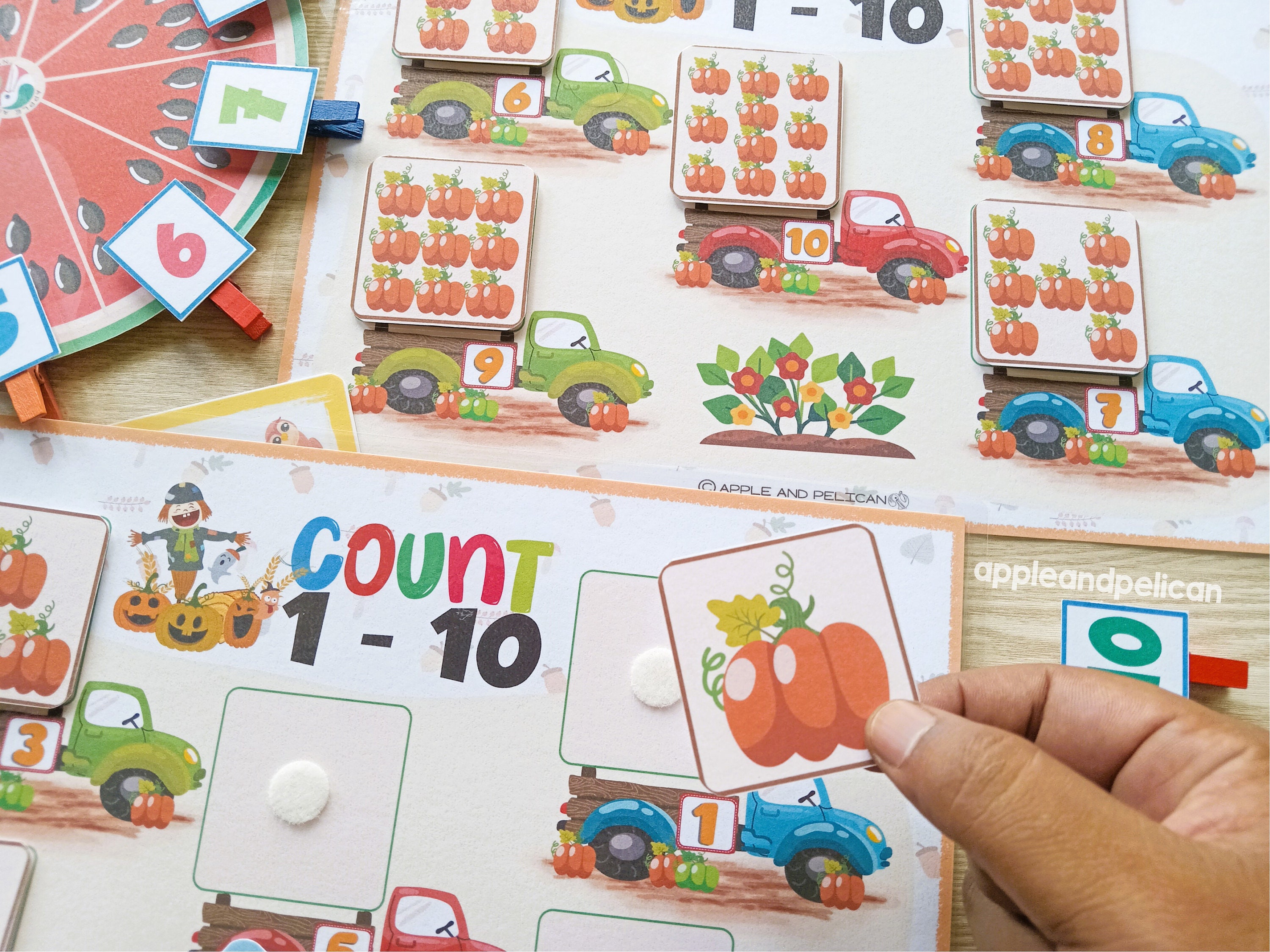 Number 1 to 10 Count and Match Montessori Toddler Math Activity ...