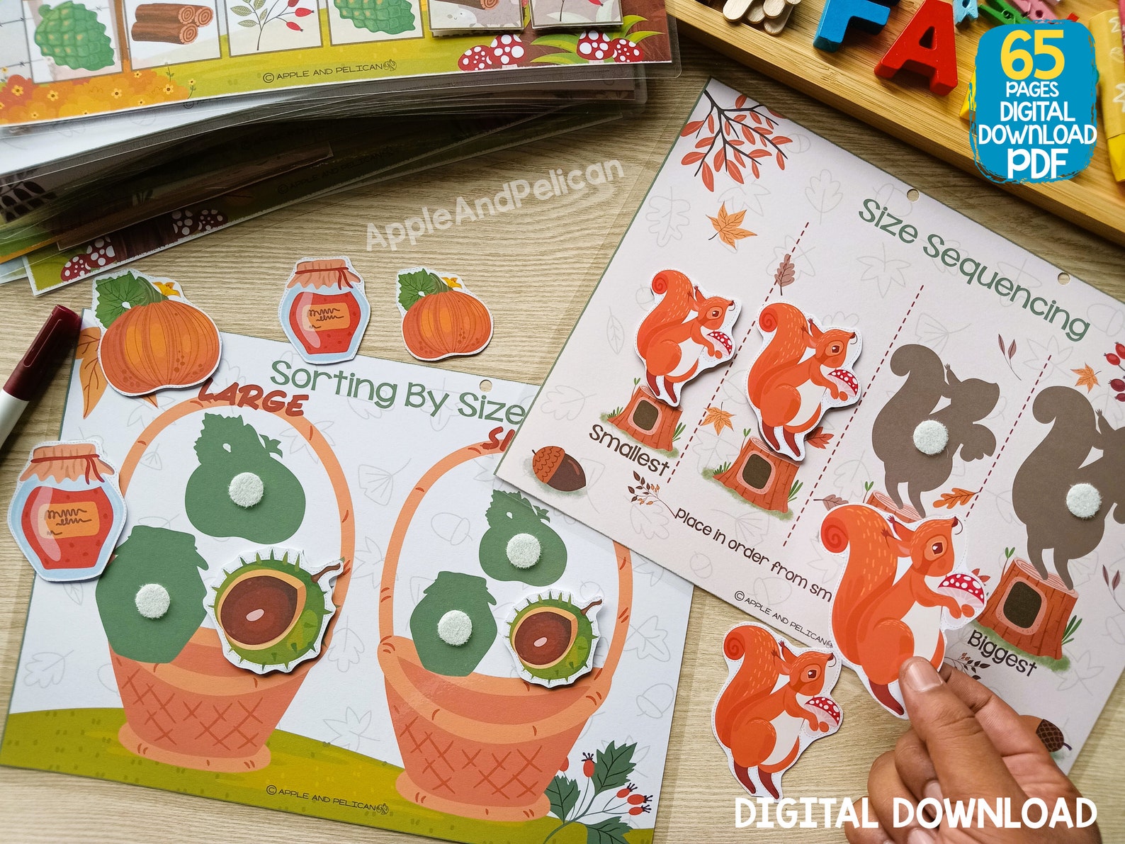 Fall Busy Book Printable, Autumn Busy Binder, Toddler Learning Binder ...