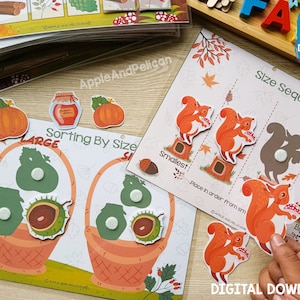 Fall Busy Book Printable Autumn Busy Binder, Toddler Fall Learning ...