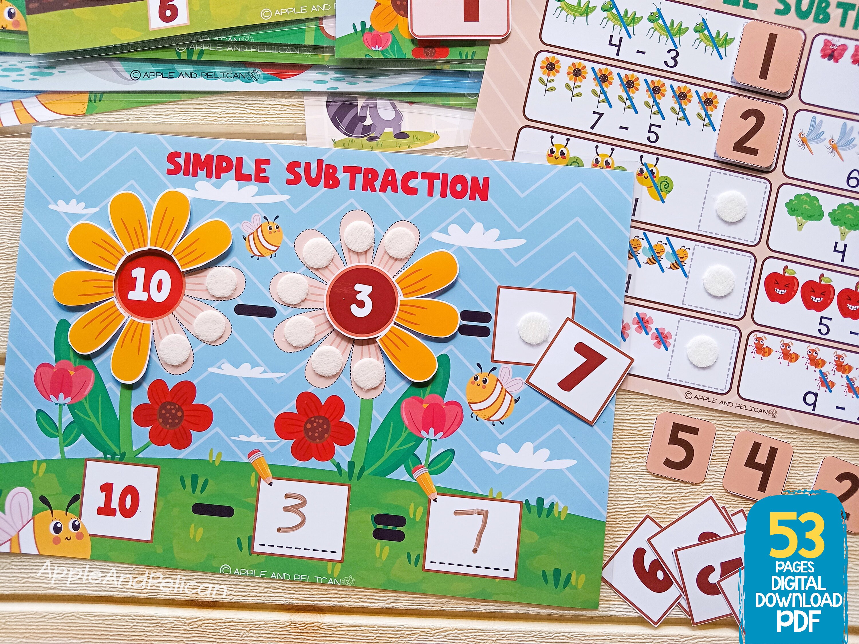 Maths Busy Book Toddler Busy Binder Printable Preschool Math Activities ...
