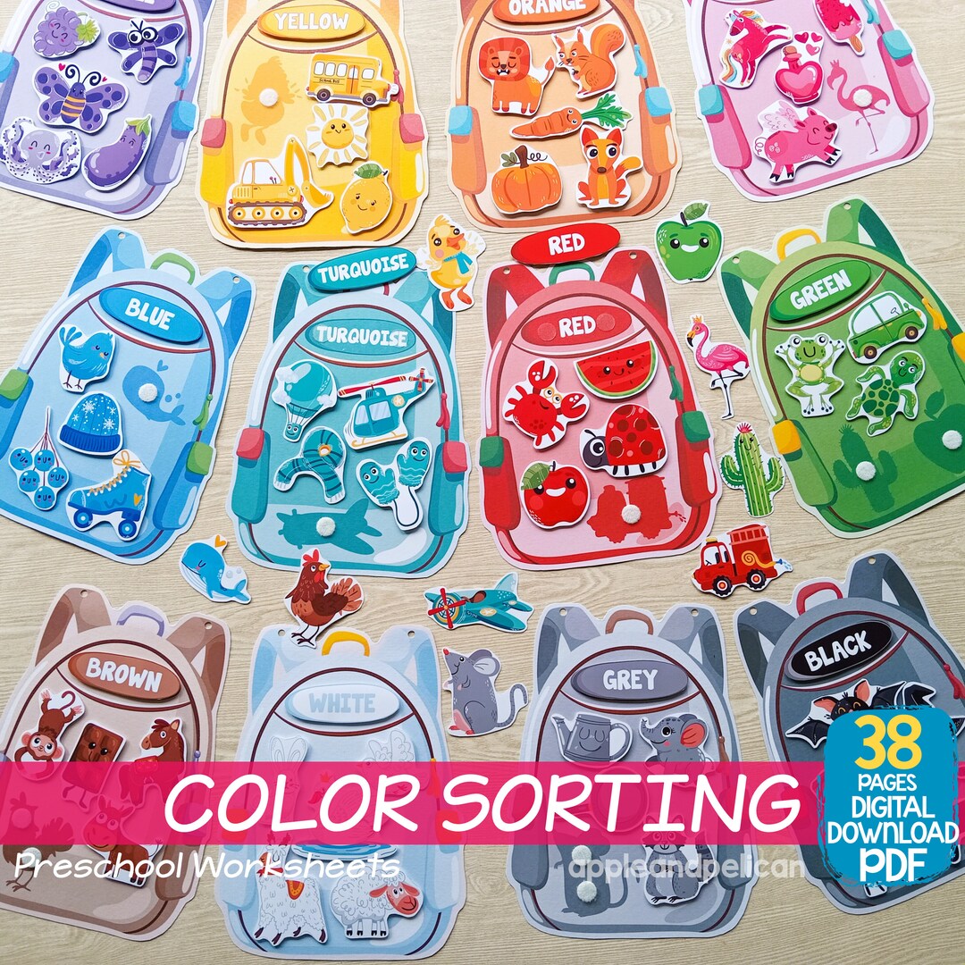 Color Matching Activity for Kids, Color Sorting, Toddler Color ...