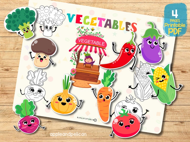 Fruits and Vegetables Sorting Activity, Toddler Matching Game ...