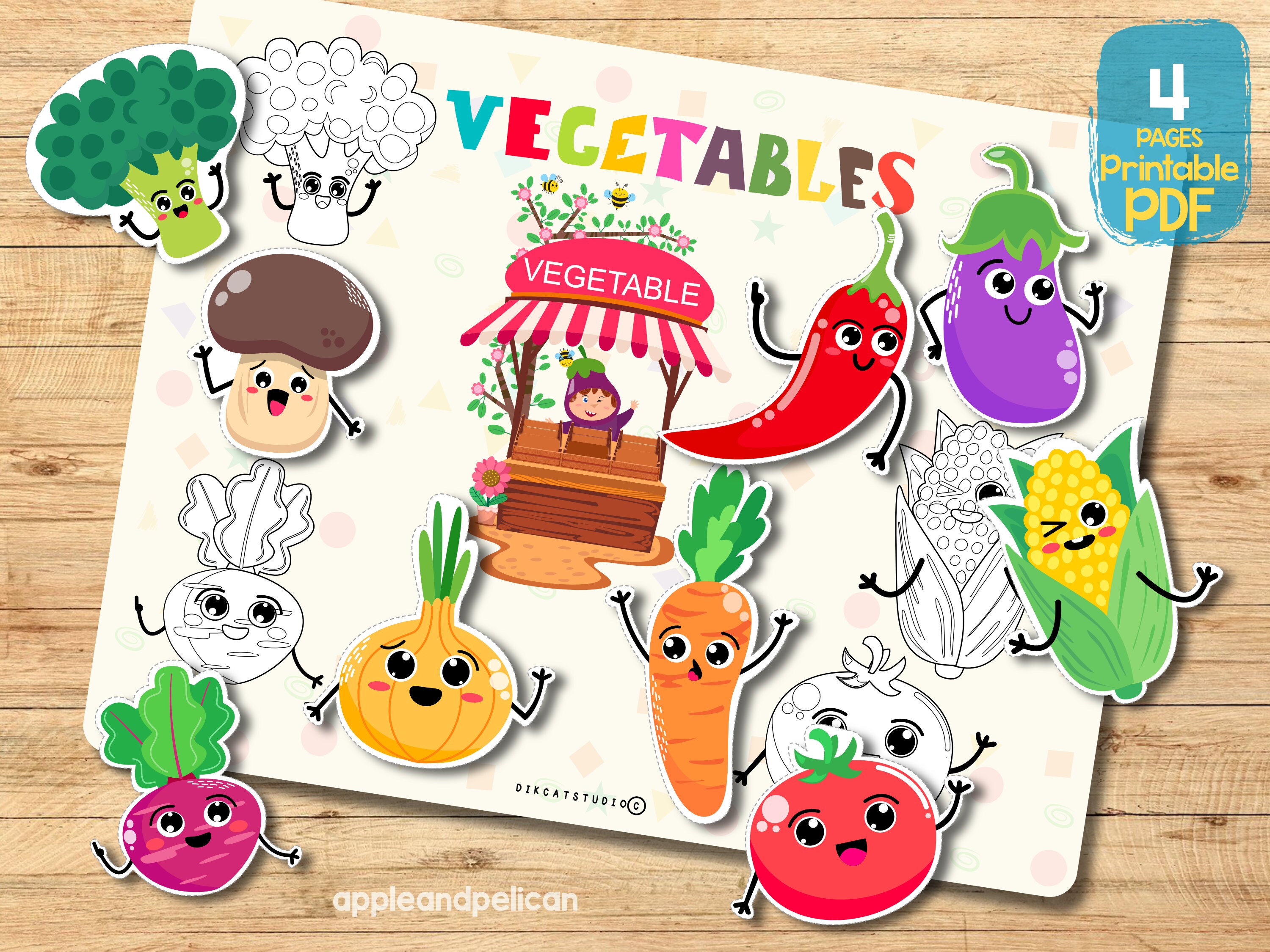 Fruits and Vegetables Sorting Activity Toddler Matching Game - Etsy