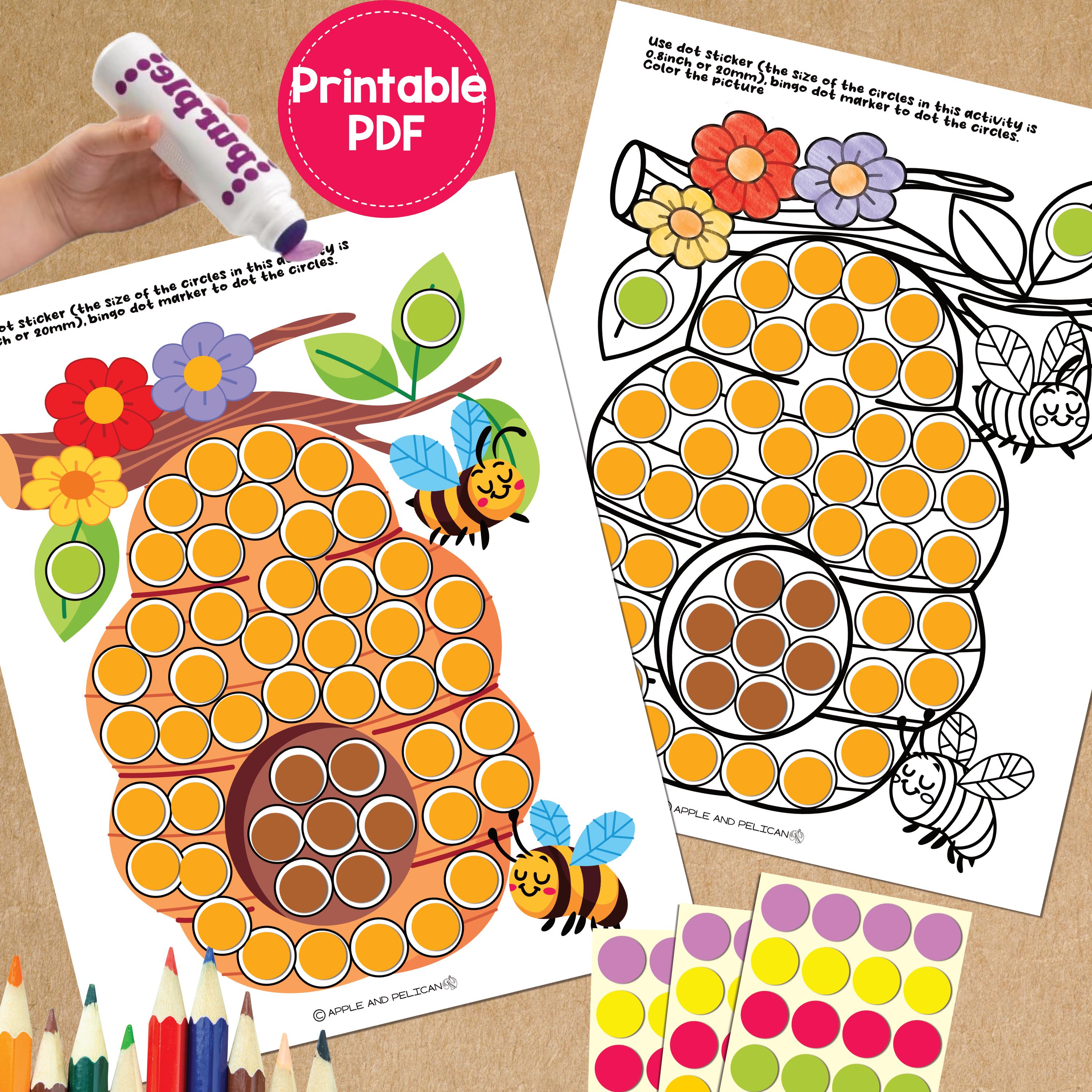 Spring Do a Dot Marker Coloring Pages for Kids, Do A Dot Activity, Dot ...