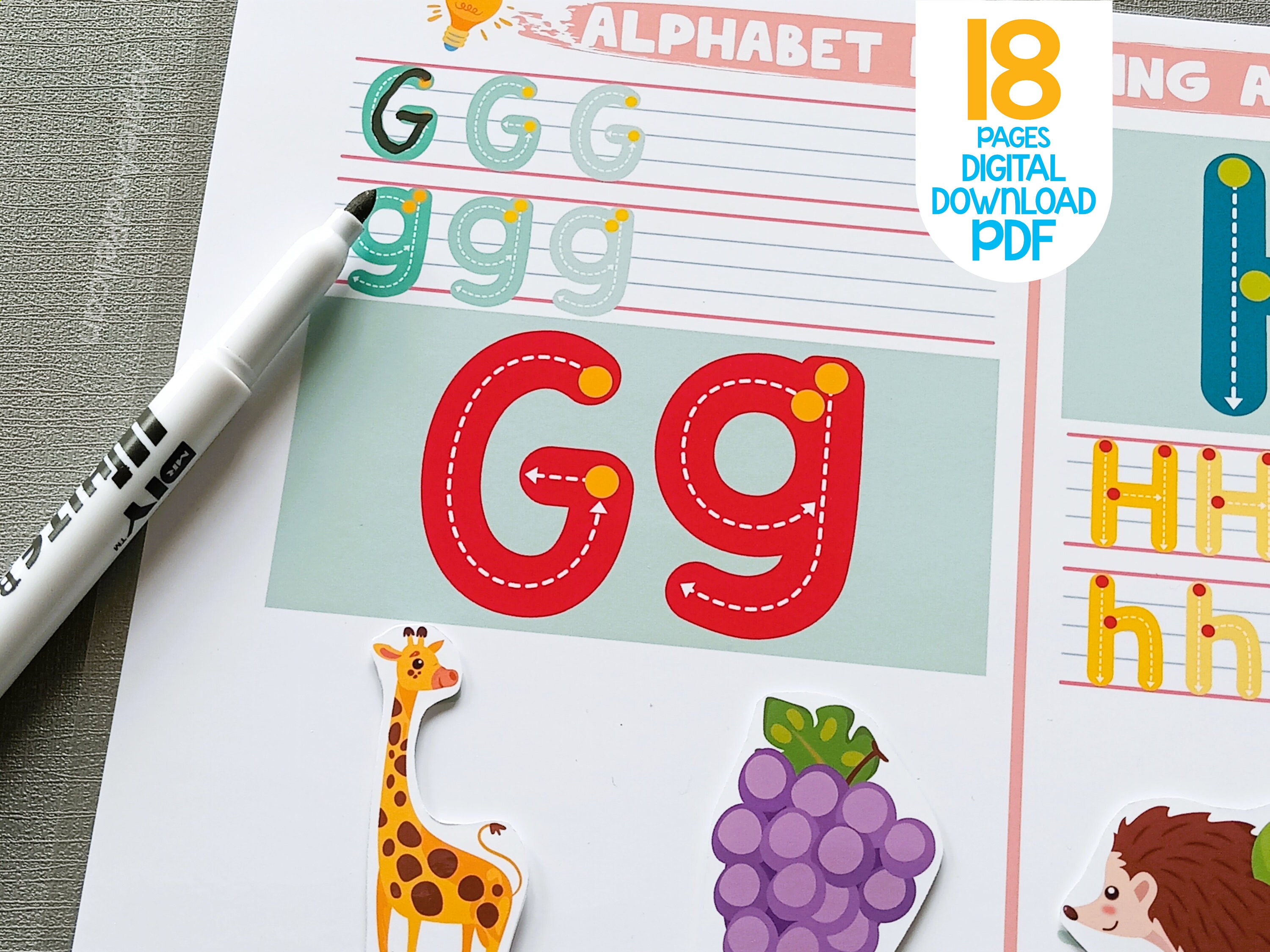 Alphabet Worksheets, ABC Activities, Beginning Sounds Matching Activity ...