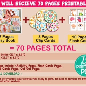 My Body Busy Book, Toddler Learning Binder, Human Body Anatomy Activity ...