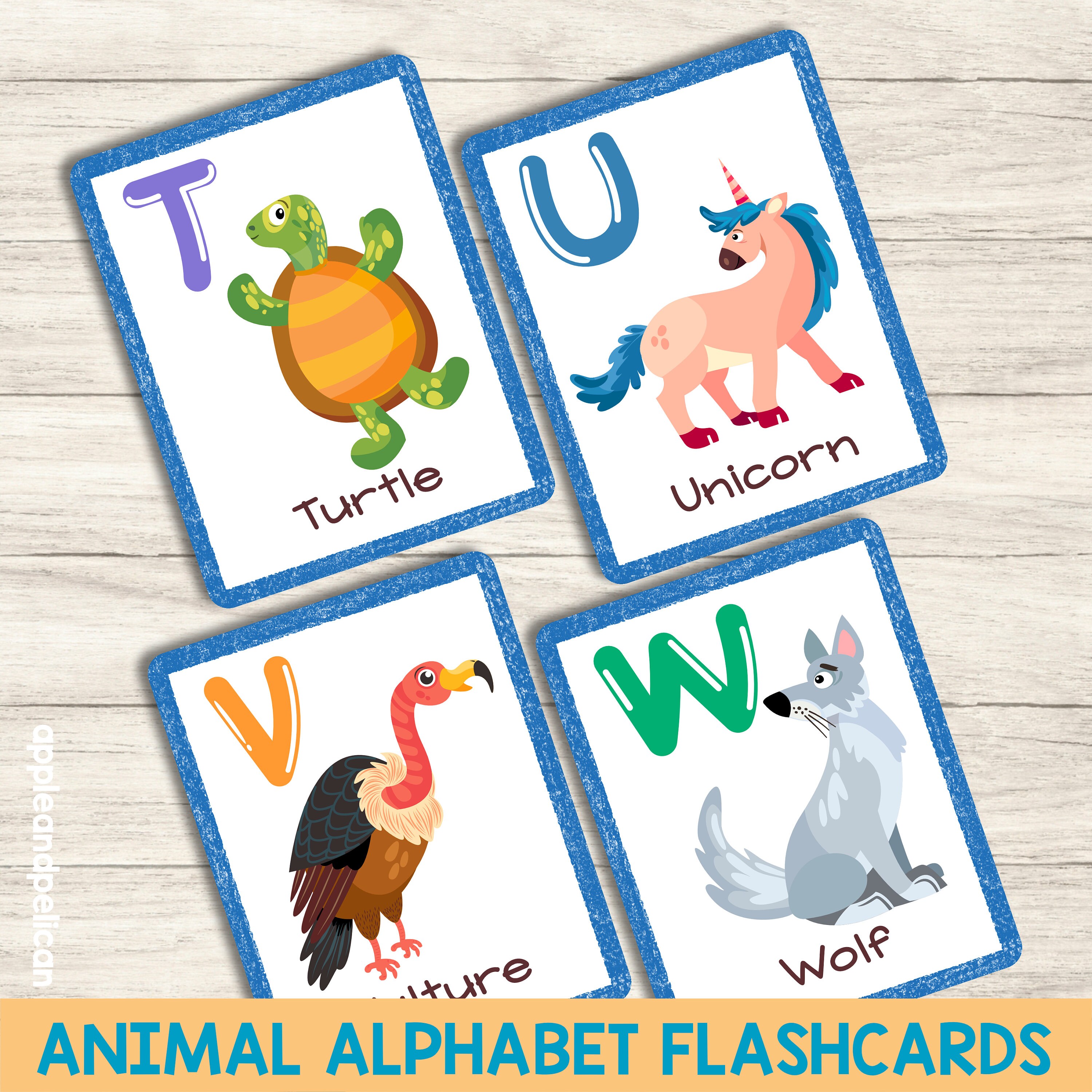 Alphabet Flashcards Montessori Learning Printable Toddler - Etsy