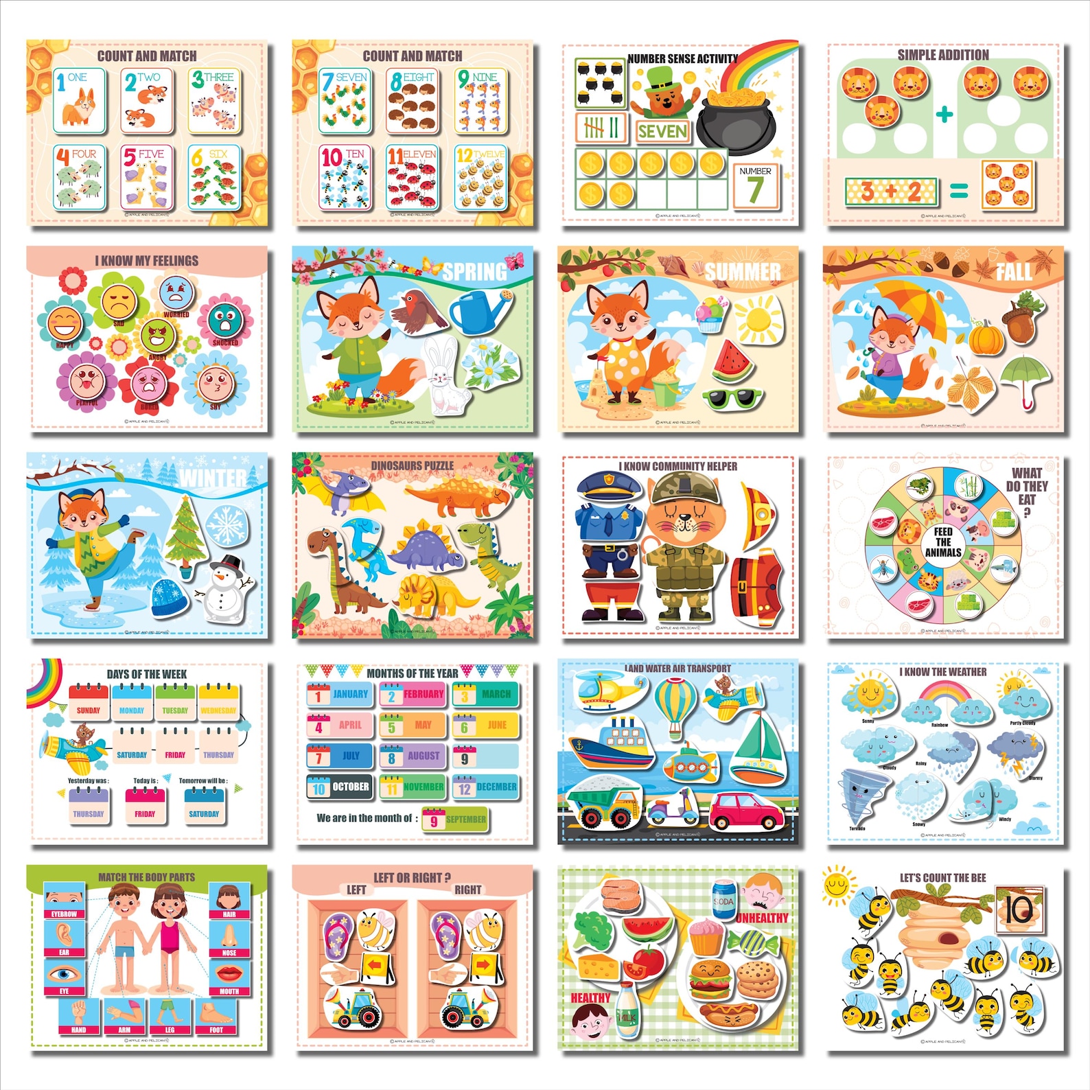 Toddler Busy Book, Toddler Learning Binder, Printable Quiet Book for ...