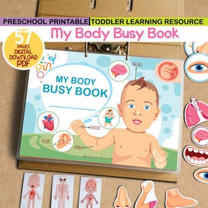 My Body Busy Book, Toddler Learning Binder, Human Body Anatomy Activity ...