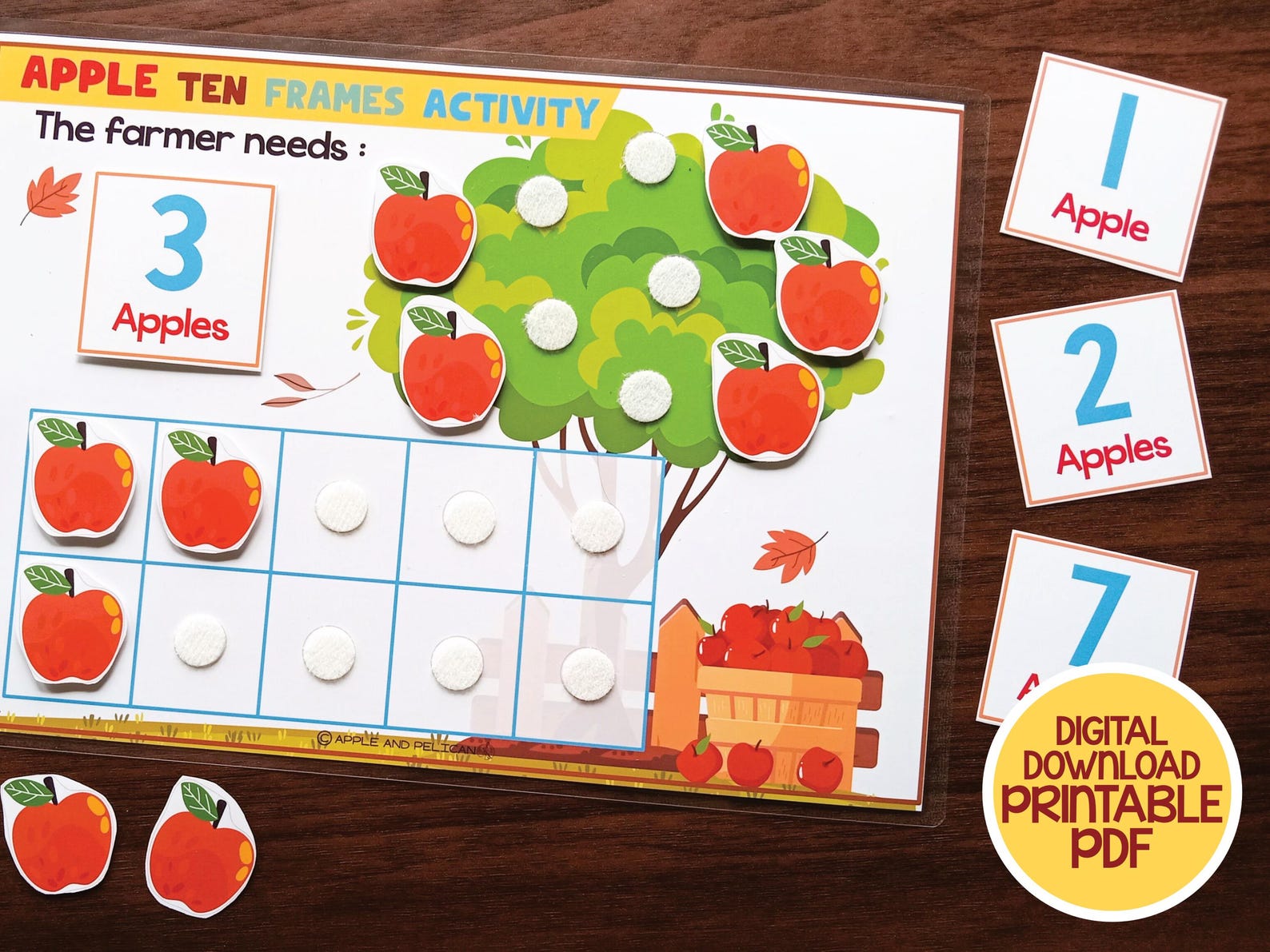 Ten Frames Counting Activity Printable, Early Math, Homeschool ...