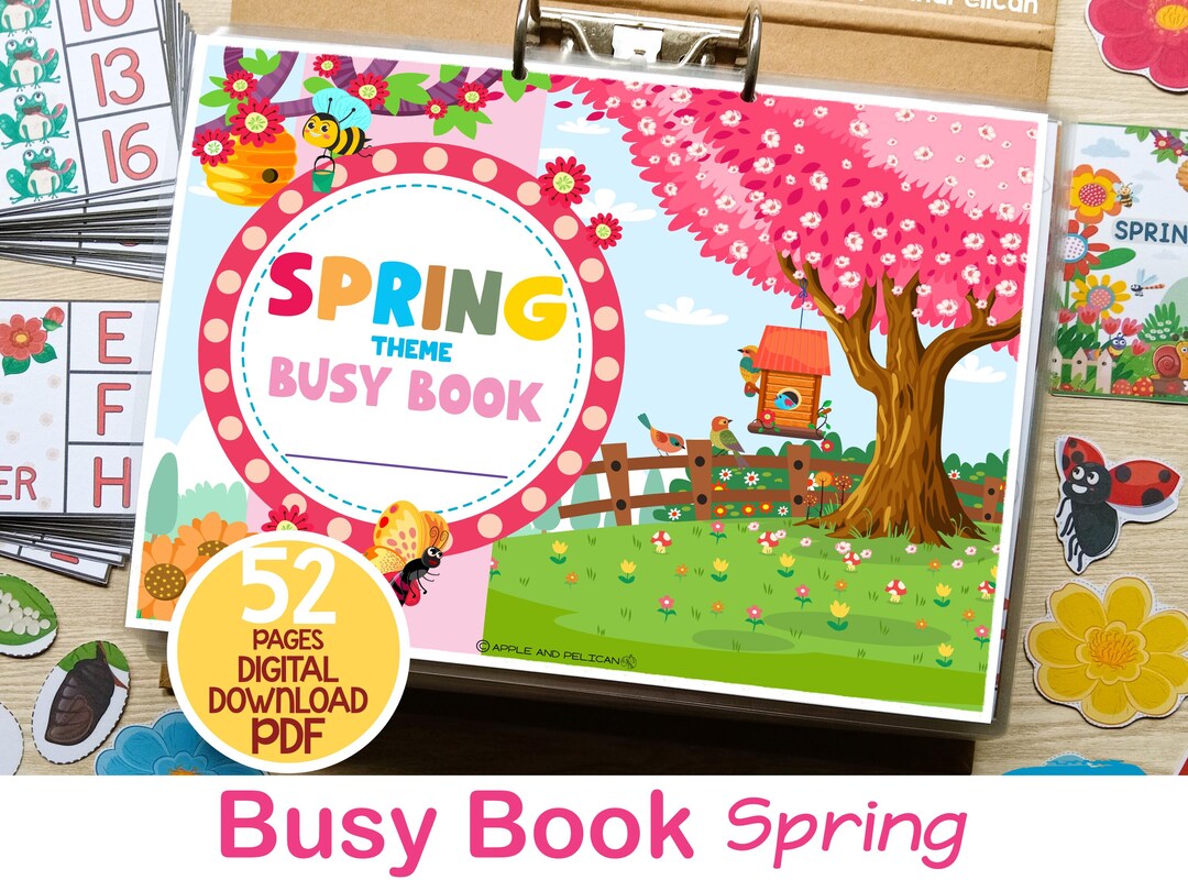 Spring Busy Book, Personalized Busy Book, Toddler Learning Binder ...