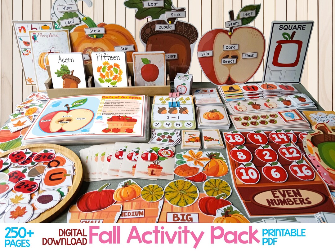 Fall Preschool Activities Packet, Fall Activity for Kids, Autumn ...