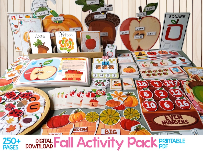 Fall Preschool Activities Packet, Fall Activity for Kids, Autumn ...