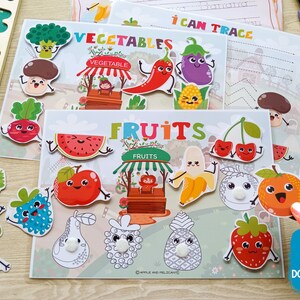 Fruits and Vegetables Sorting Activity, Printable Matching Game for ...